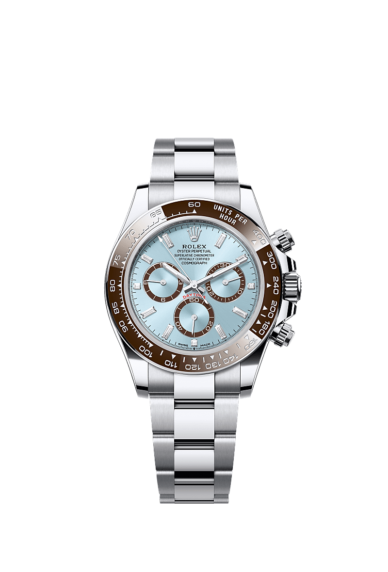 Rolex Platinum Daytona - 40mm - Ice blue, chestnut brown counter rings ...